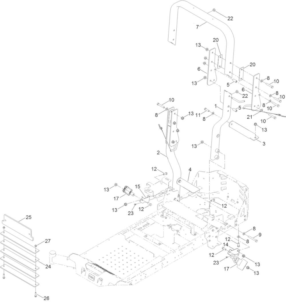 Toro Roll-Over Protection System Kit for TimeCutter HD Zero-Turn Riding ...