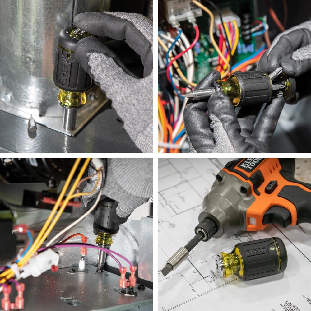 Klein Tools 8-in-1 Adjust. Stubby Screwdriver 32308 - Acme Tools