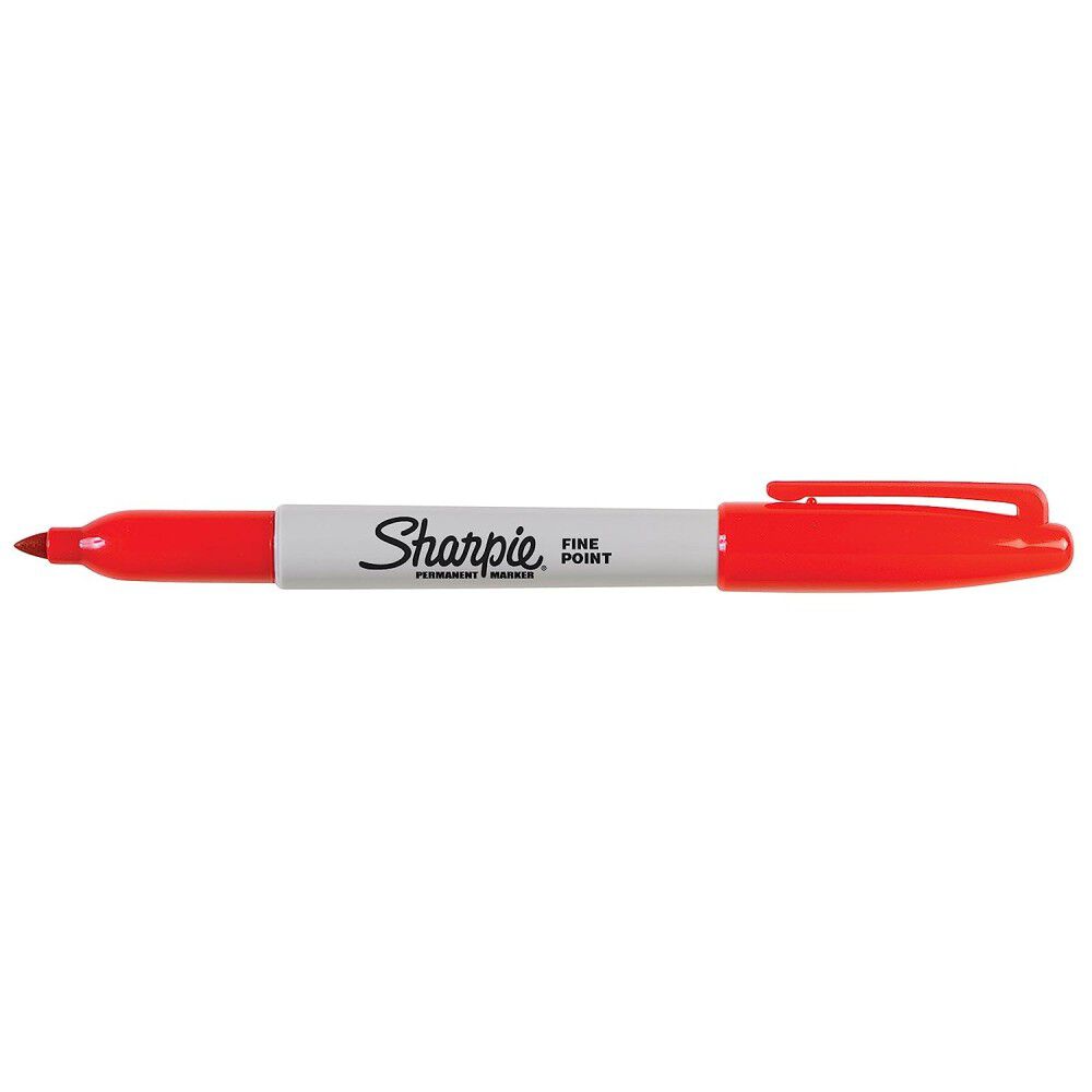 Sharpie The Original Red Plastic Barrel Fine Point Permanent Marker ...