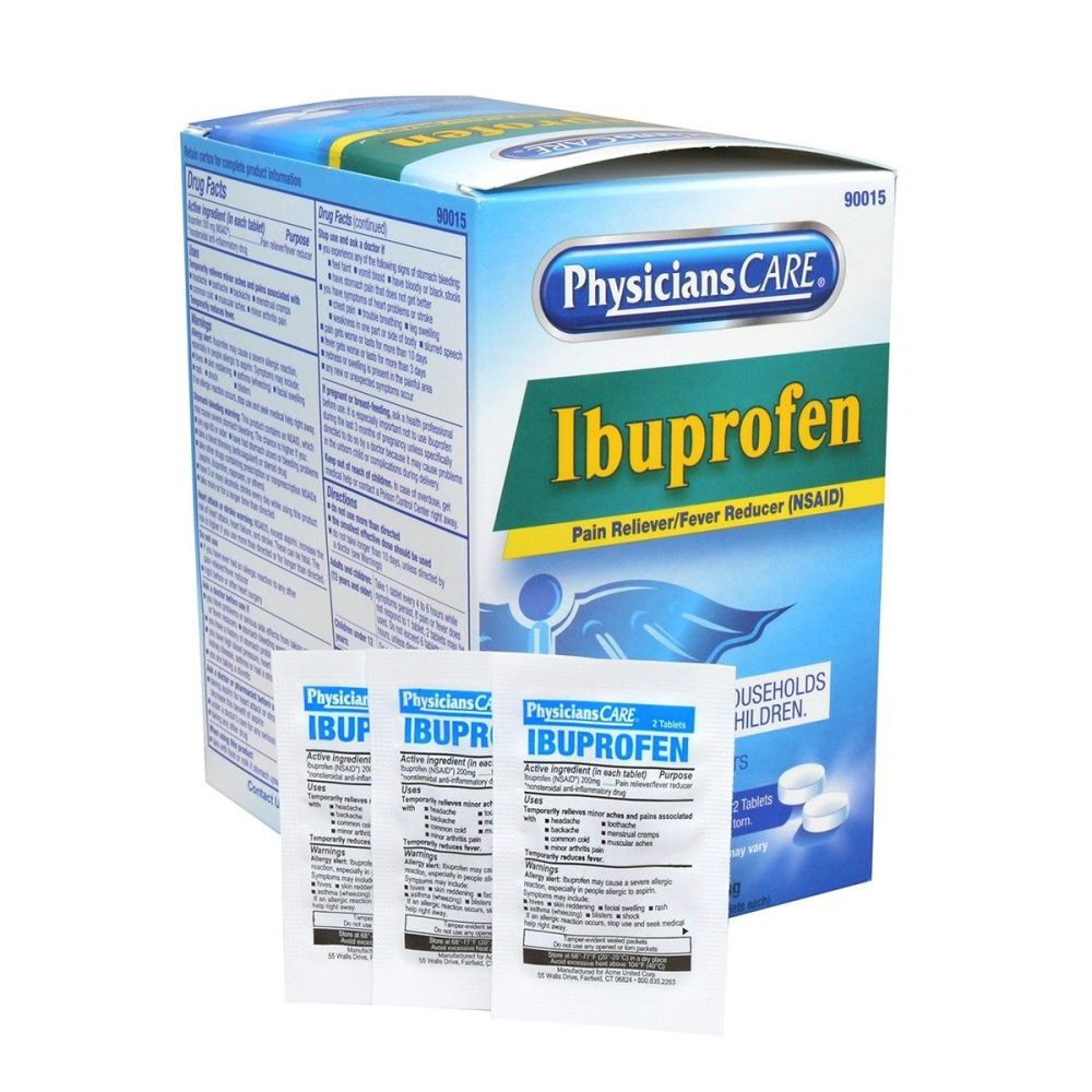 First Aid Only PhysiciansCare 200mg Ibruprofen Tablets 90015-004 from ...