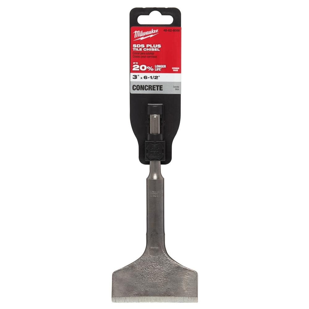 Milwaukee SDS-Plus 3 In. x 6 In. Tile Chisel 48-62-6058 - Acme Tools