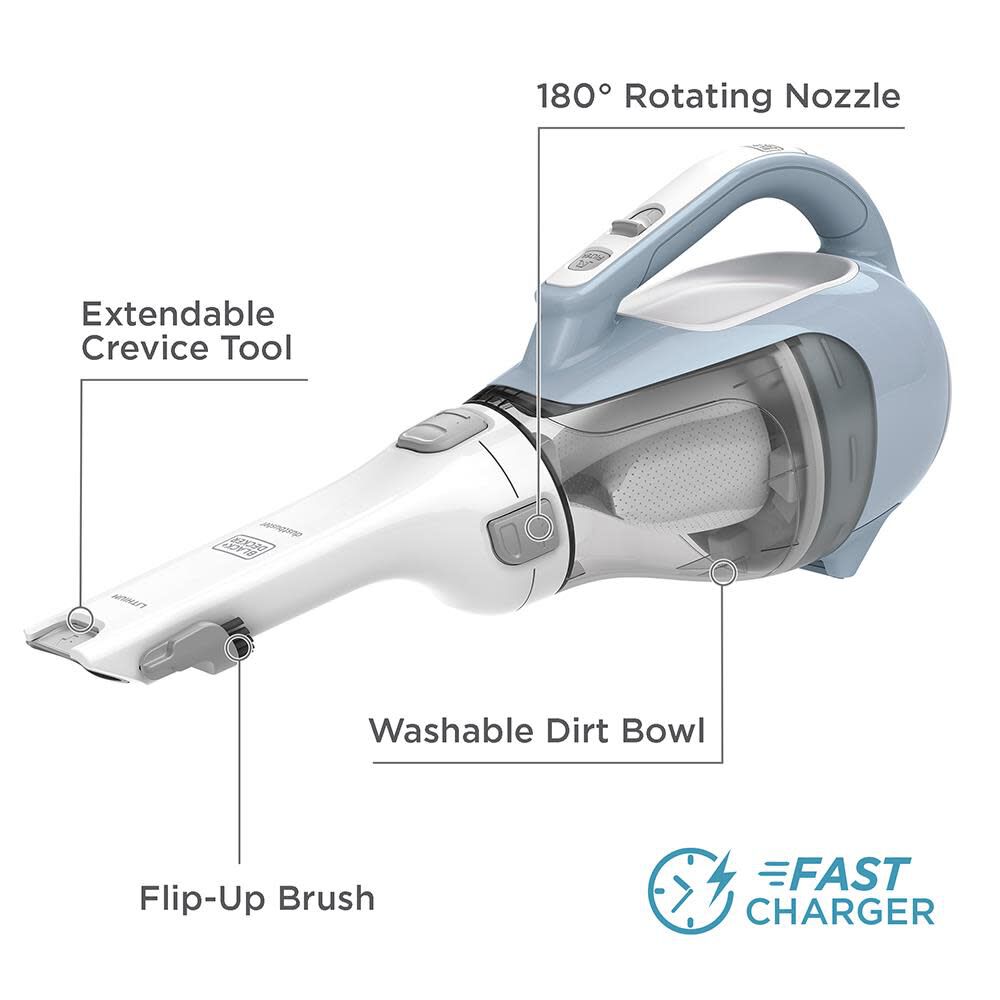 Black and Decker DUSTBUSTER 16V Cordless Lithium Hand Vacuum CHV1410L32 ...