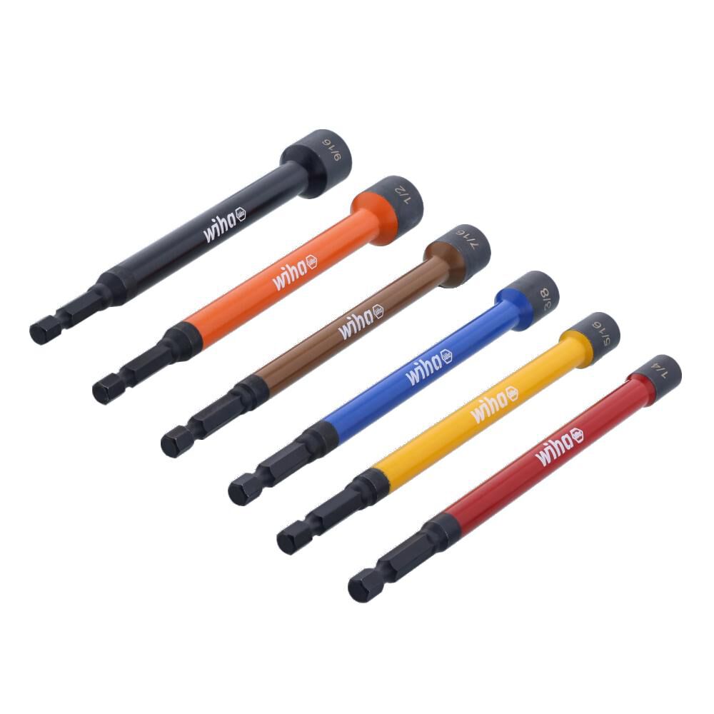 Wiha Color Coded Magnetic Nut Setters 6 Piece Set 70486 from Wiha ...