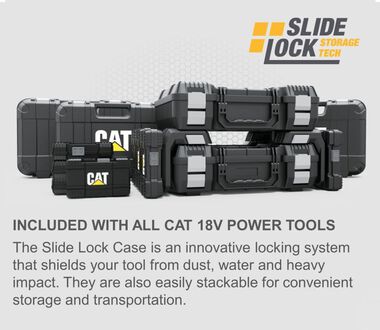 CAT 18V Cordless Hammer Drill and Impact Driver Combo Kit with Two Batteries DX12K from CAT ...