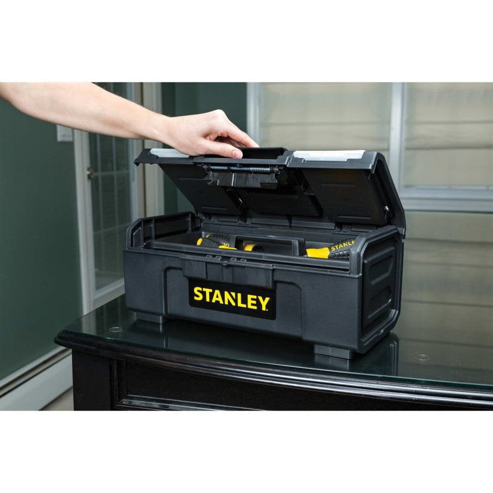 Stanley 16in One-Touch Tool Box with Removable Lid Organizers STST16420 ...