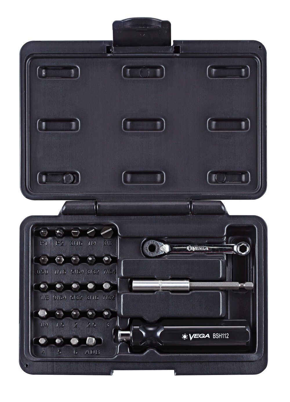 Vega 27pc Bit & Hand Driver Set with Ratchet V27-BRH - Acme Tools
