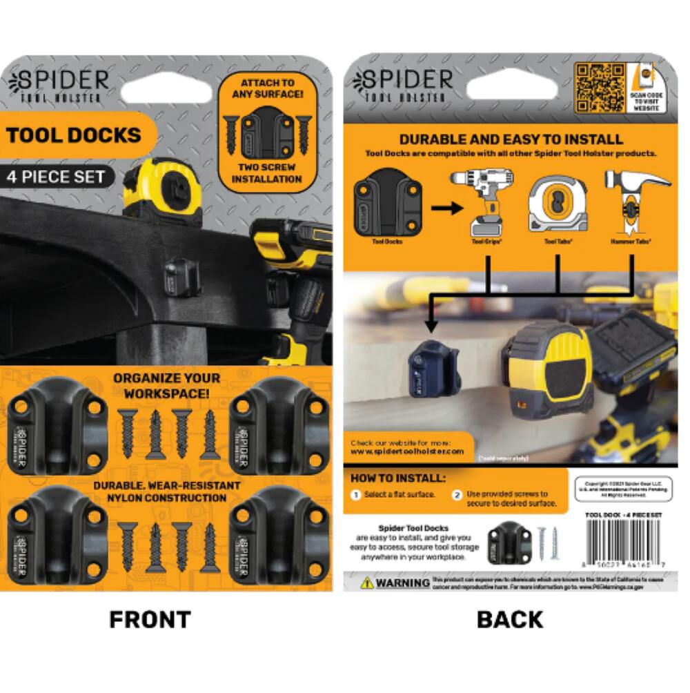 Spider Tool Holster Tool Dock Set 4pk 5026TH - Acme Tools
