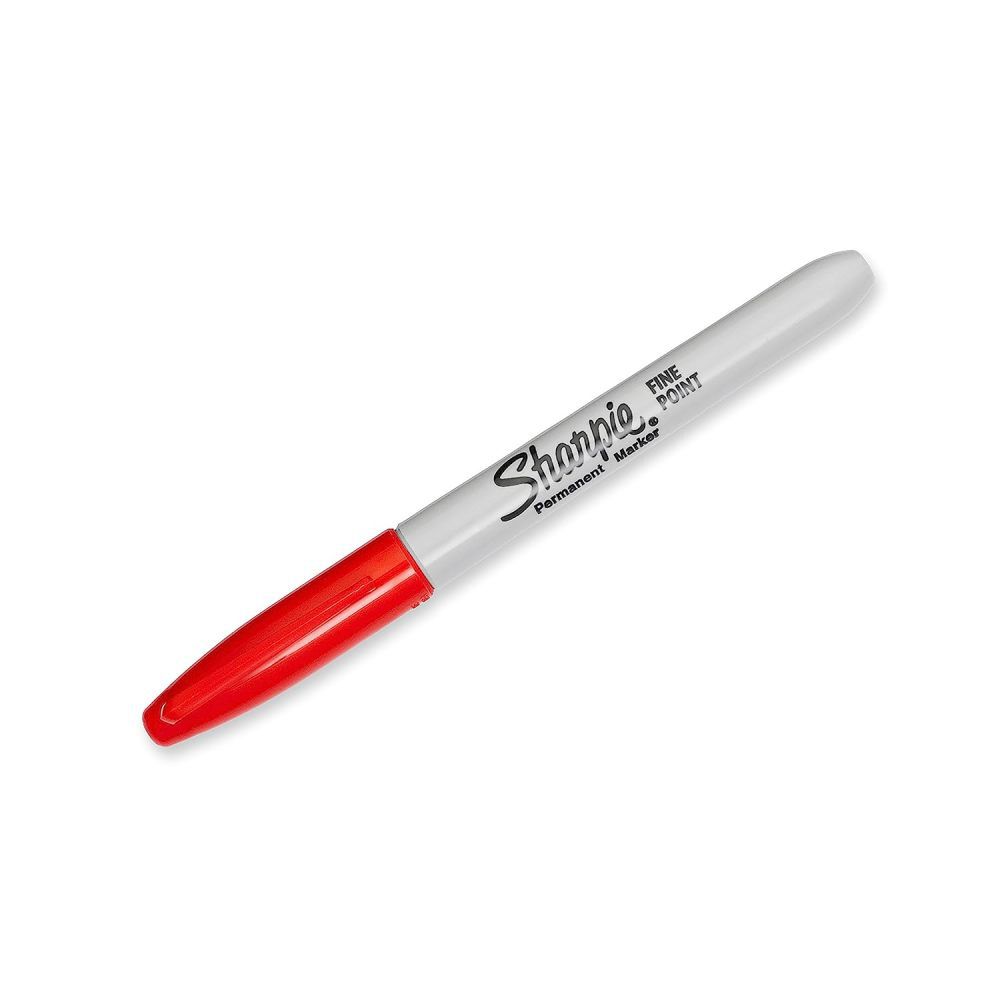 Sharpie The Original Red Plastic Barrel Fine Point Permanent Marker ...