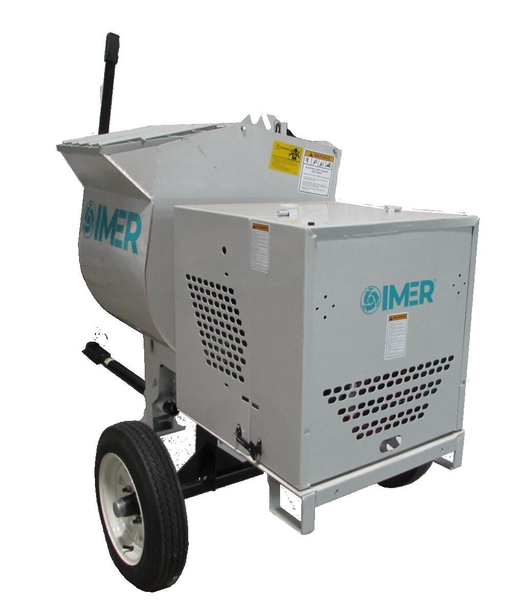 IMER Steel Drum Mortar Electric Mixer with Electric Motor 8 cu-ft ...
