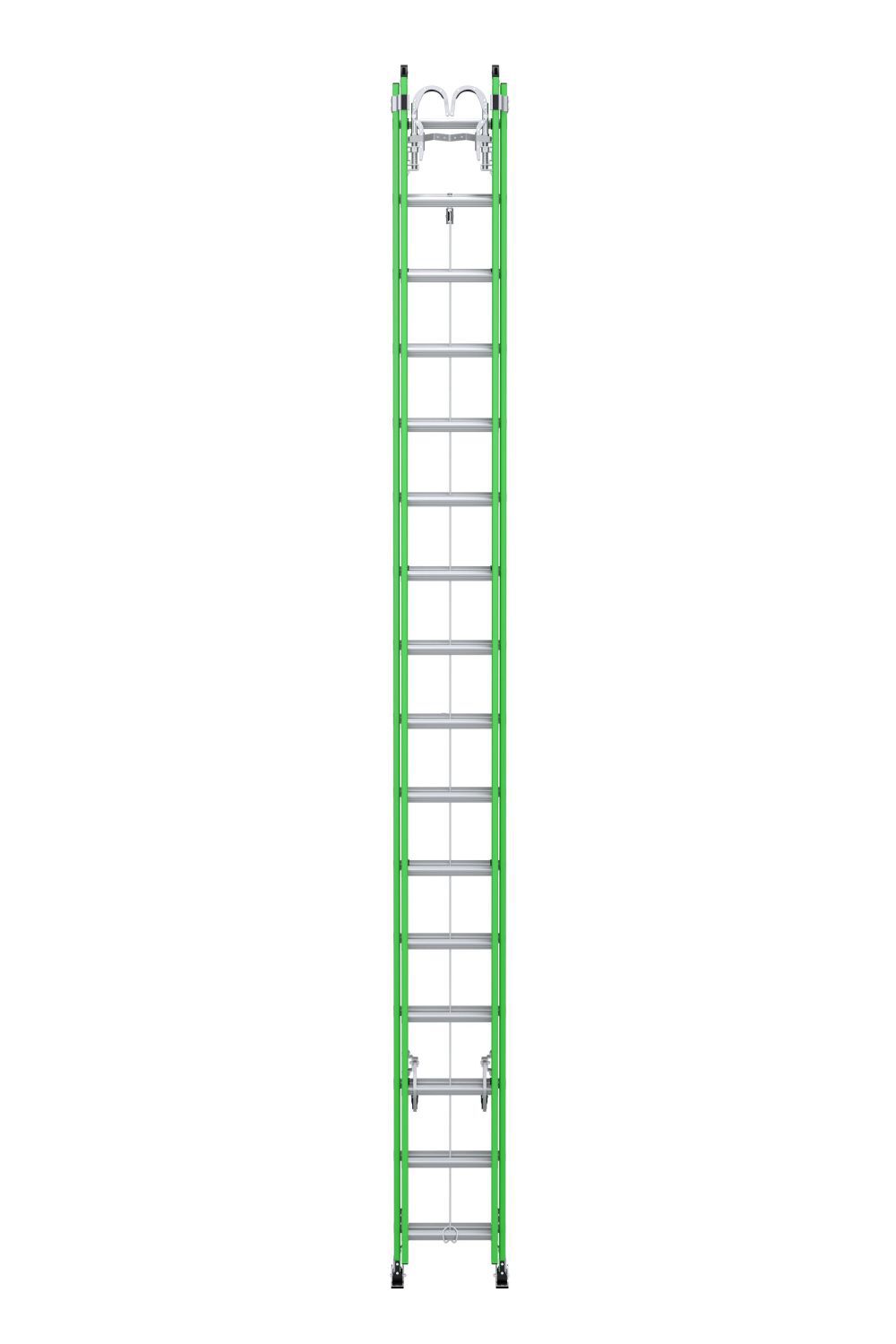 Werner AERO Extension Ladder 32' IAA FG Box Rail/Tri Rung Strand Grab ...
