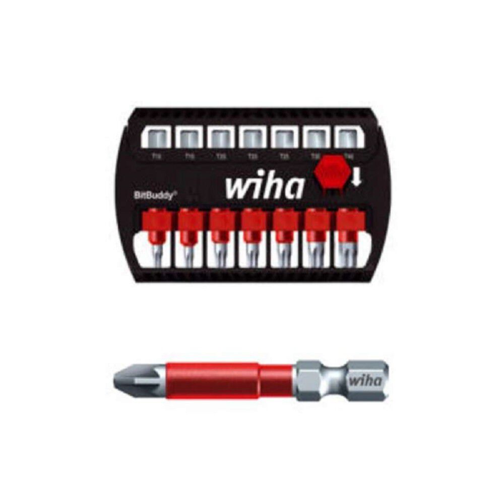 Wiha 7 Piece Terminator Impact Power Bit Buddy Set with Phillips Square ...