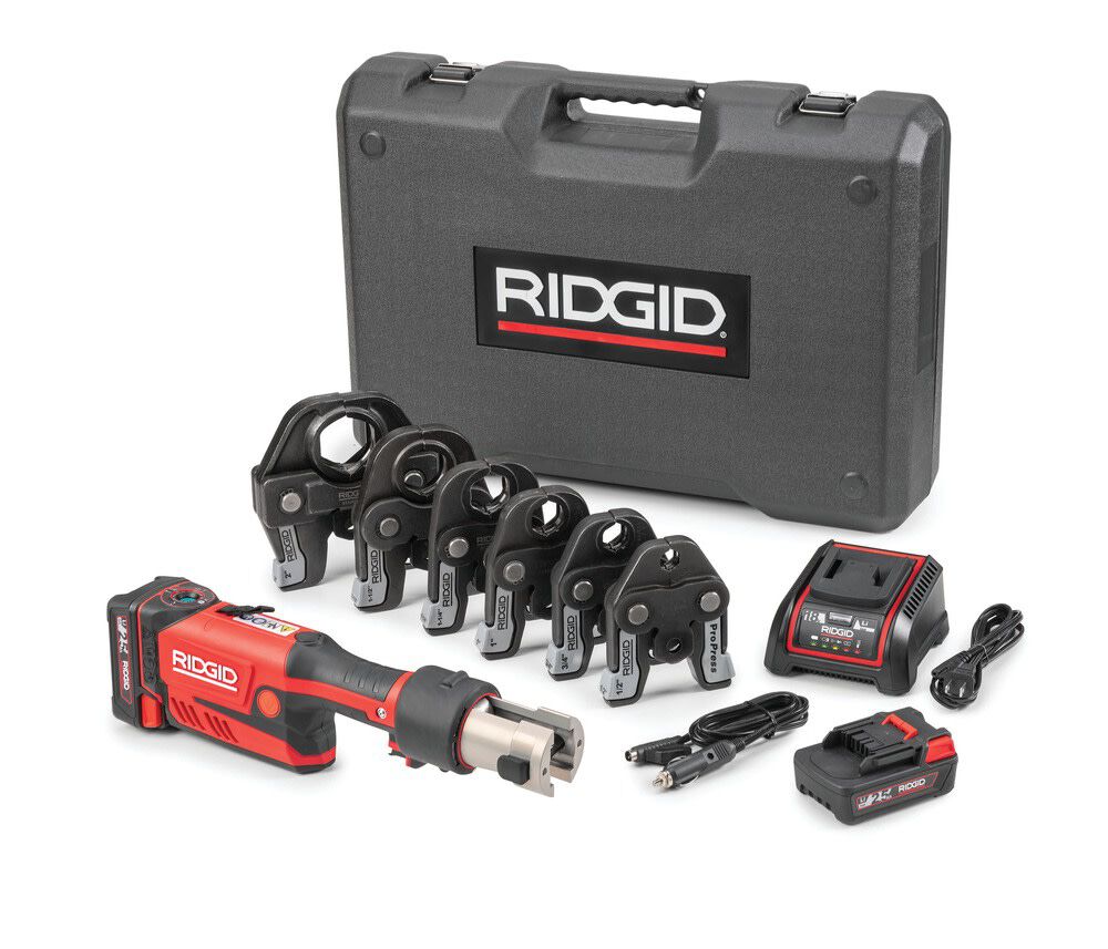 Ridgid RP 351 Press Tool Kit with ProPress Jaws (1/2" - 2") 67178 ...