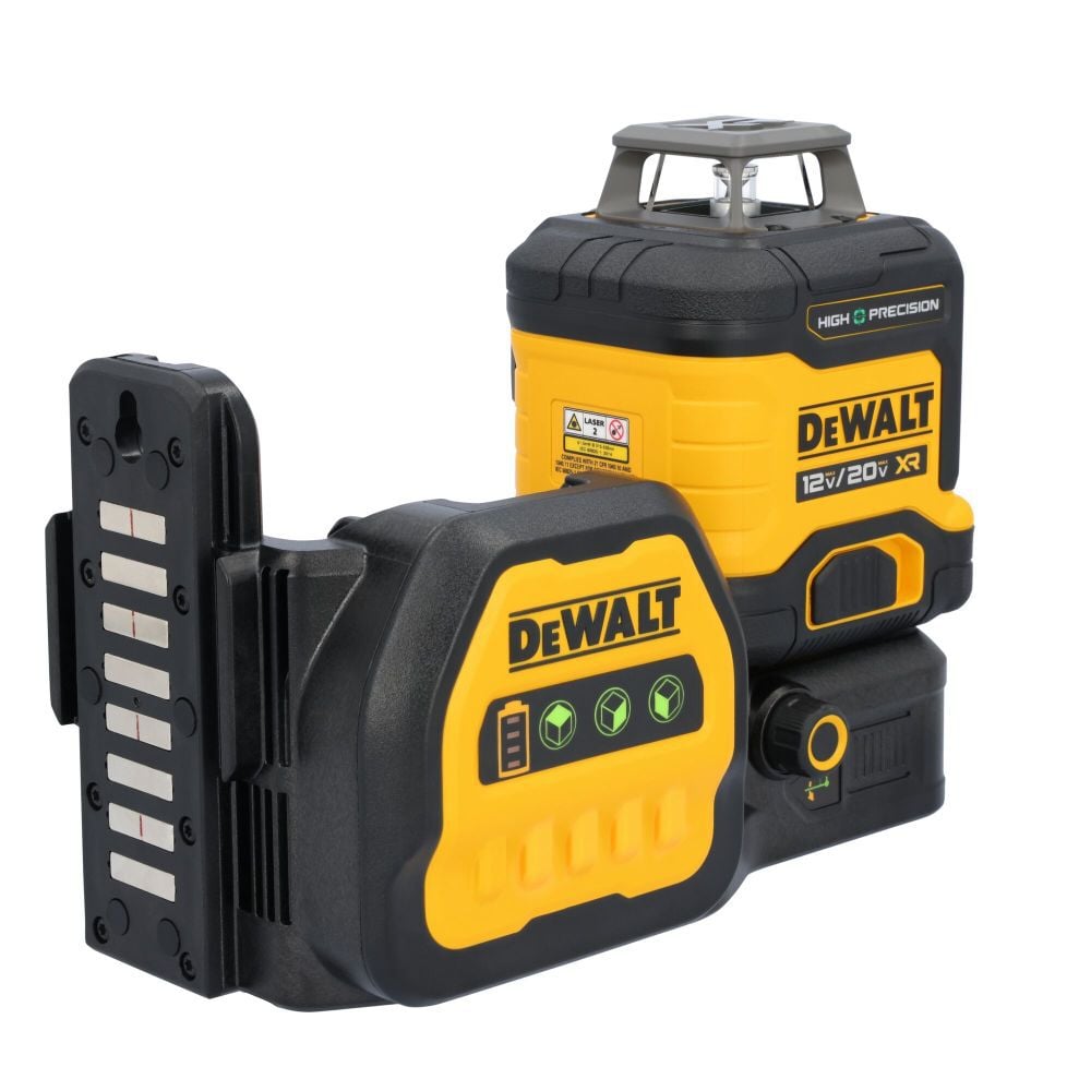 DEWALT 20V MAX* XR 3 x 360 High Precision Green Laser Level DCLE34033D1 ...