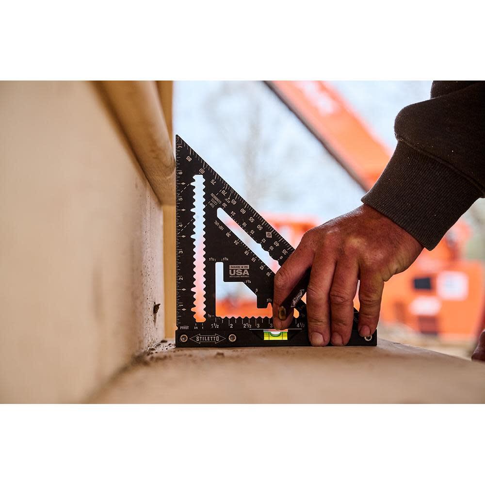Stiletto 7 in Carpenter Square with Level STSQ7-L - Acme Tools
