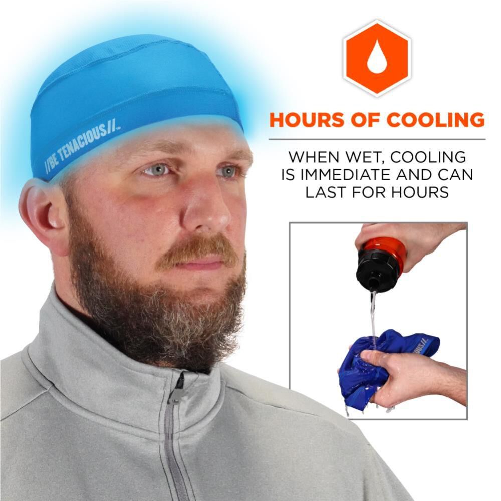Ergodyne Chill Its 6632 Cooling Skull Cap Blue 12689 - Acme Tools