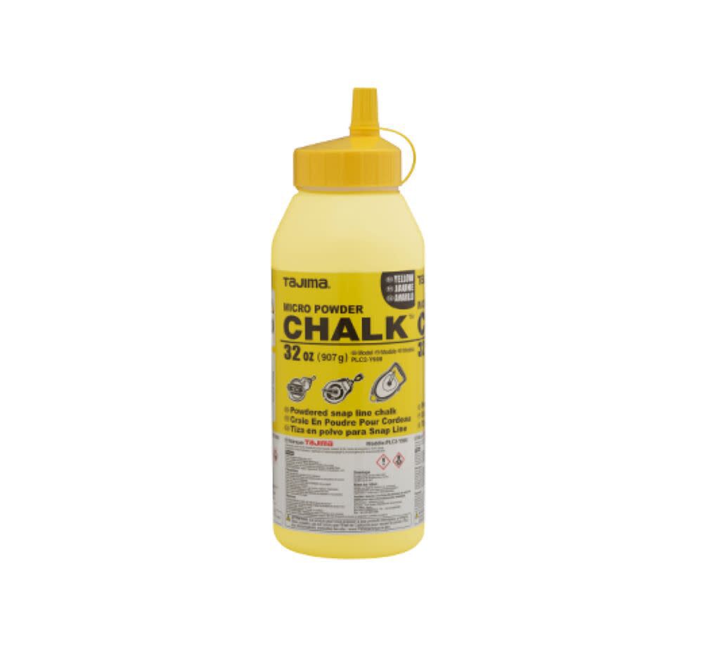 Tajima Micro Chalk Powdered Snap Line Chalk Yellow 32oz PLC2-Y900 ...