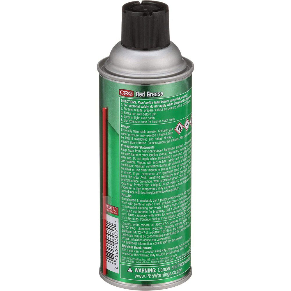 CRC Industries 11oz Aerosol Heavy Duty Red Grease 03079 - Acme Tools