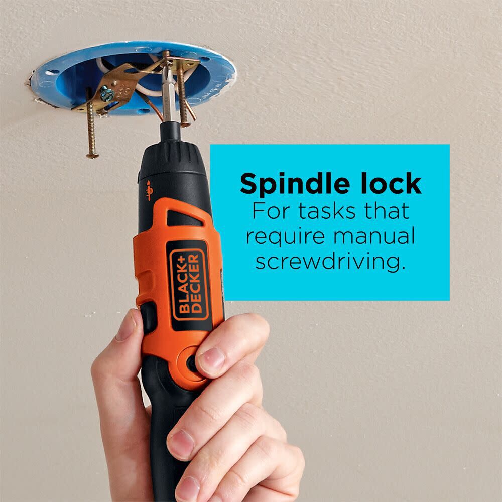 Black and Decker Cordless Screwdriver with Pivoting Handle LI2000 ...