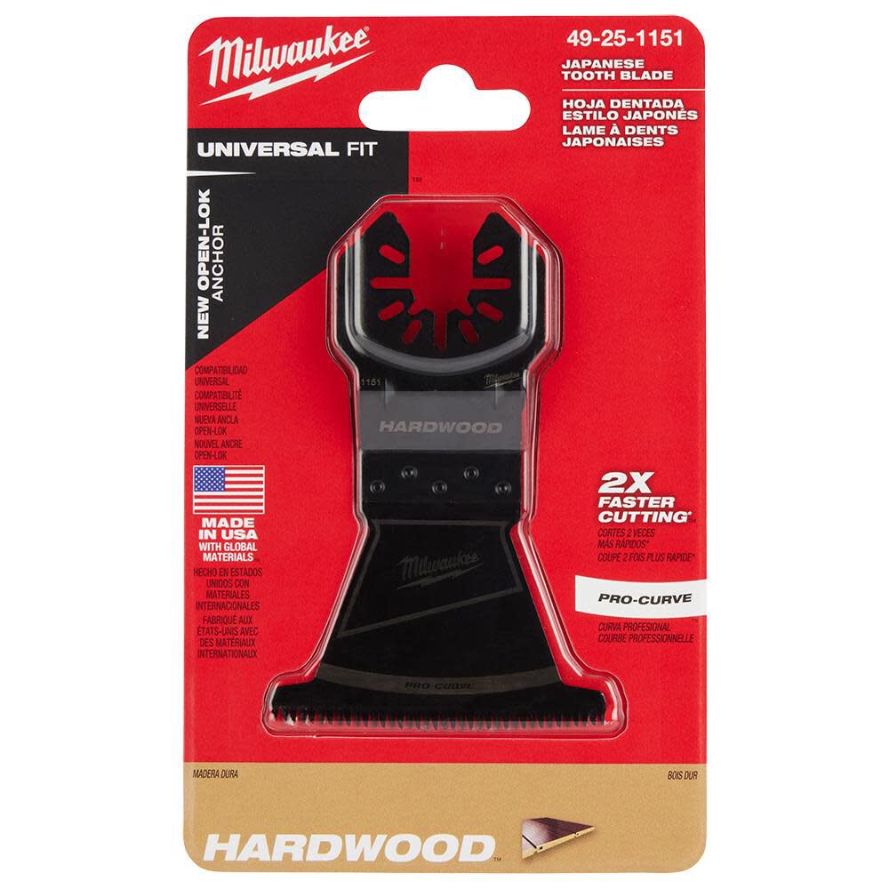 Milwaukee OPEN-LOK 2-1/2inch HCS JAPANESE TOOTH PRO-CURVE HARDWOOD ...