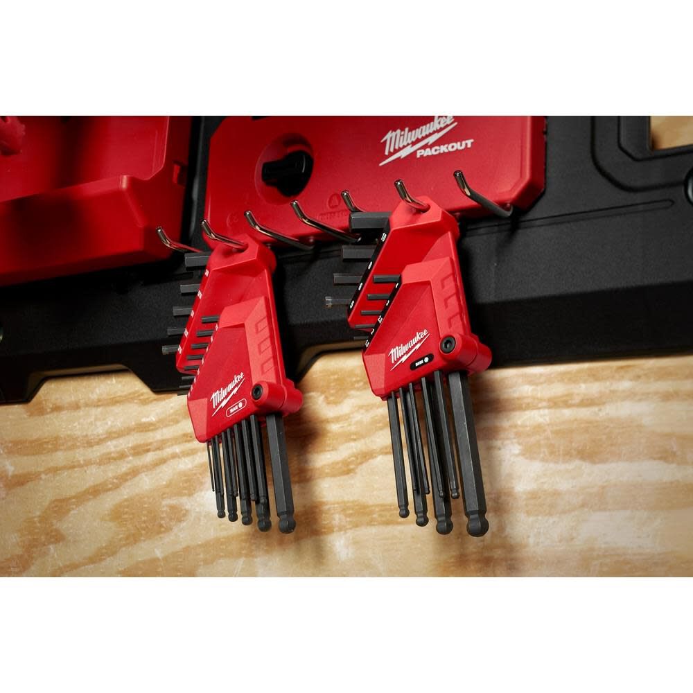 Milwaukee 13-Key Ball End L-Key Set SAE 48-22-2185 - Acme Tools