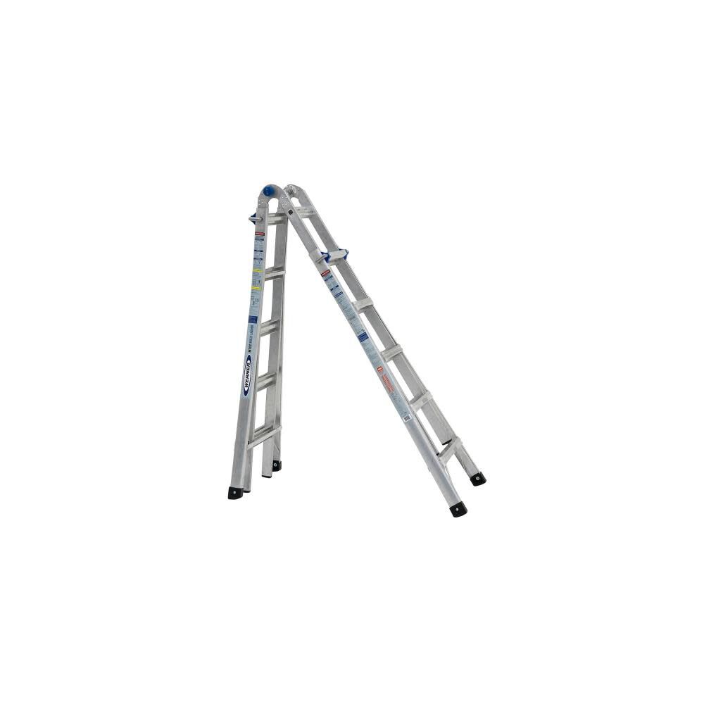 Werner 22 Ft. Reach Height Type IA Aluminum Multi-Position Ladder MT-22 ...