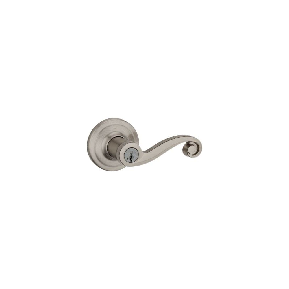 Kwikset Satin Nickel Signature Series Keyed Entry Lido Door Lever 97402 ...