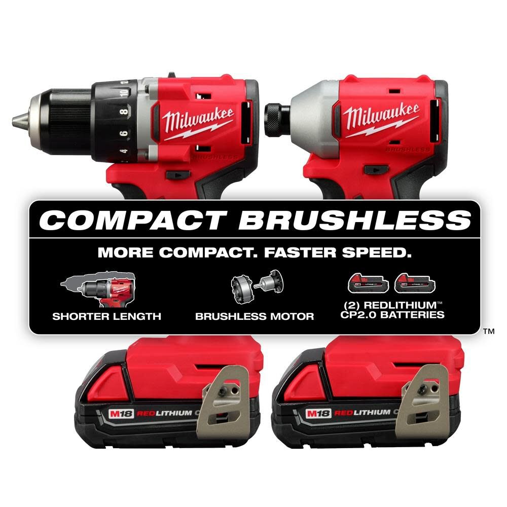Milwaukee M18 Compact 2-Tool Combo Kit 3692-22CT - Acme Tools
