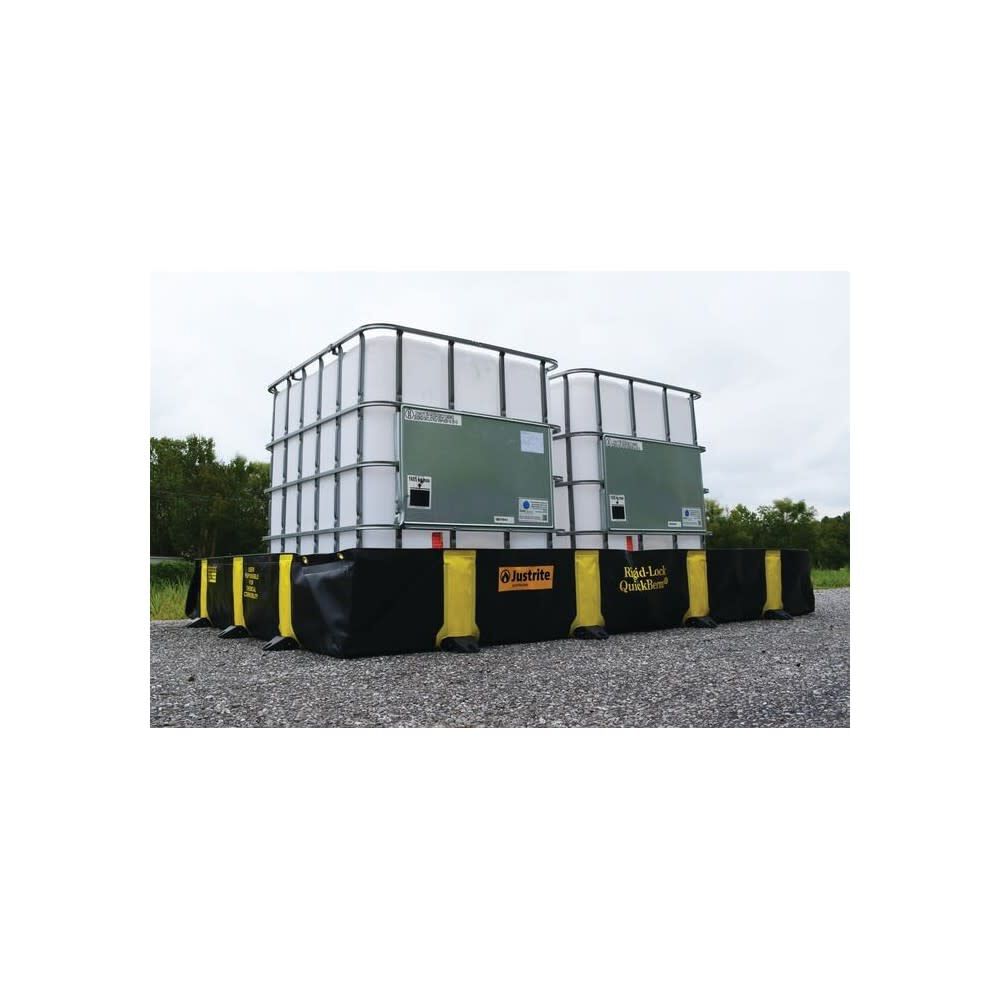 Justrite 745 Gallon Spill Drive Over Berm 10 ft x 10 ft x 12 in Black ...