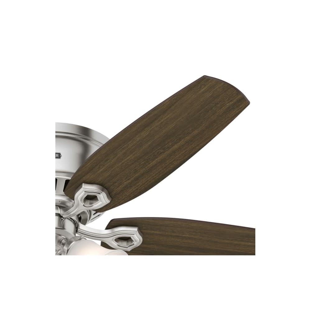 Hunter Fan Builder Ceiling Fan 52in Brushed Nickel Brazilian Cherry ...