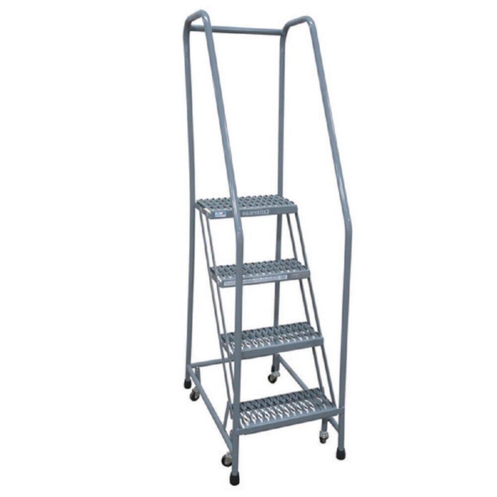 Cotterman Series 1000 4 Step X 26in W A6 Tread Step Ladder w/handrails ...