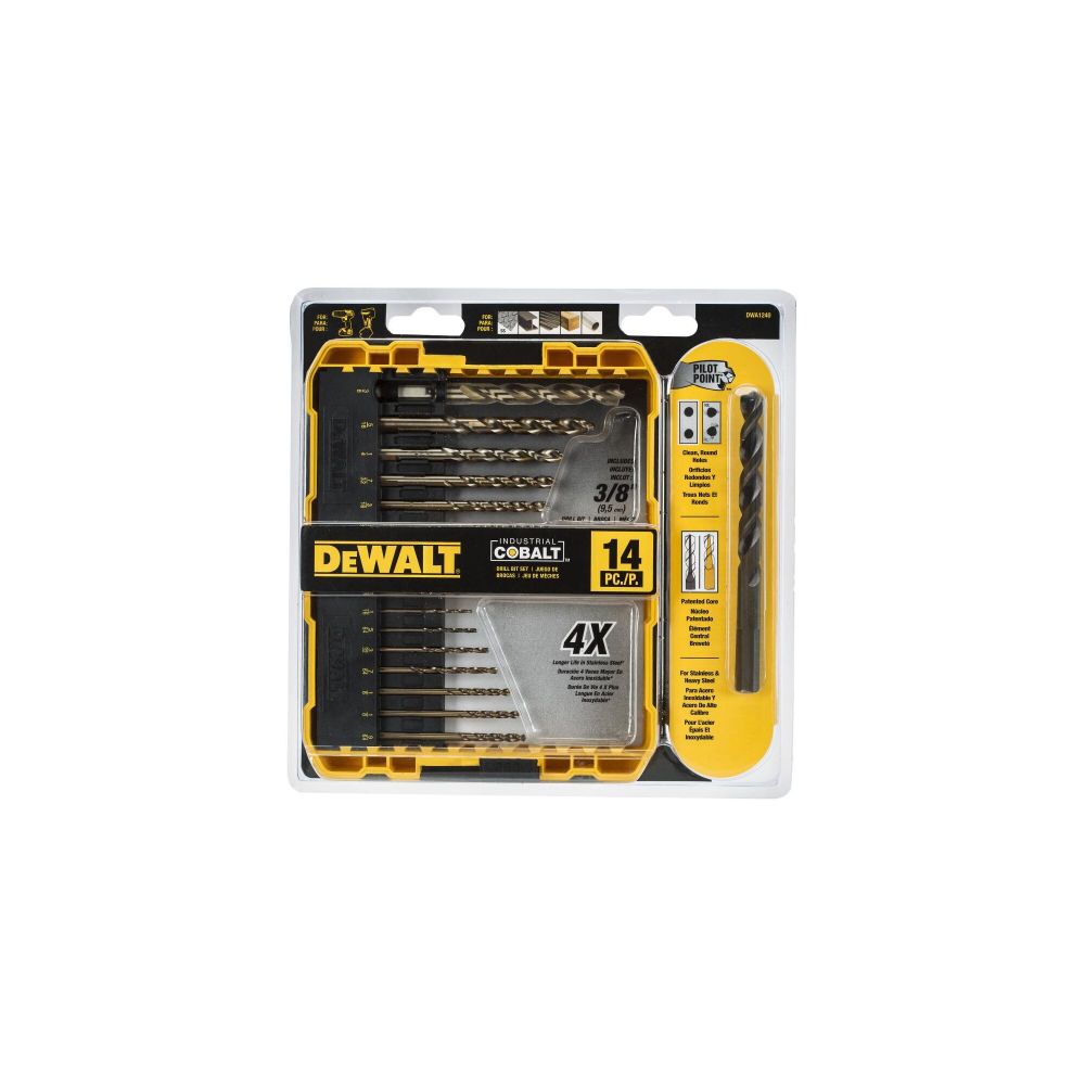 DEWALT Industrial Cobalt Alloy Steel Set with ToughCase+ System DWA1240 ...