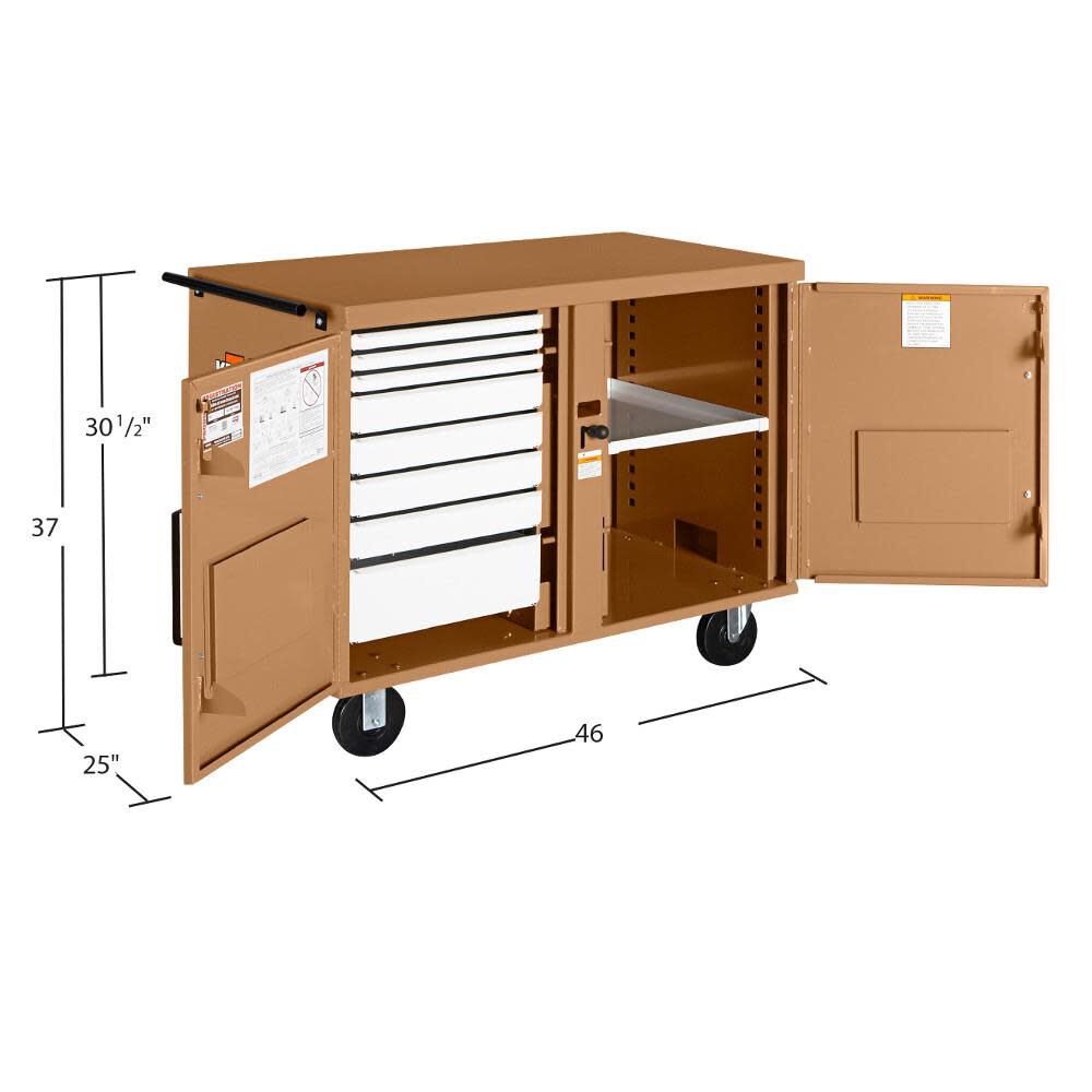 Knaack STORAGEMASTER Rolling Work Bench Steel Jobsite Box 49 from ...