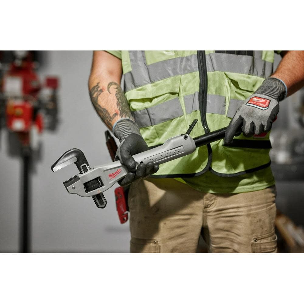 Milwaukee CHEATER Pipe Wrench Aluminum Offset Adaptable 48-22-7322 from ...
