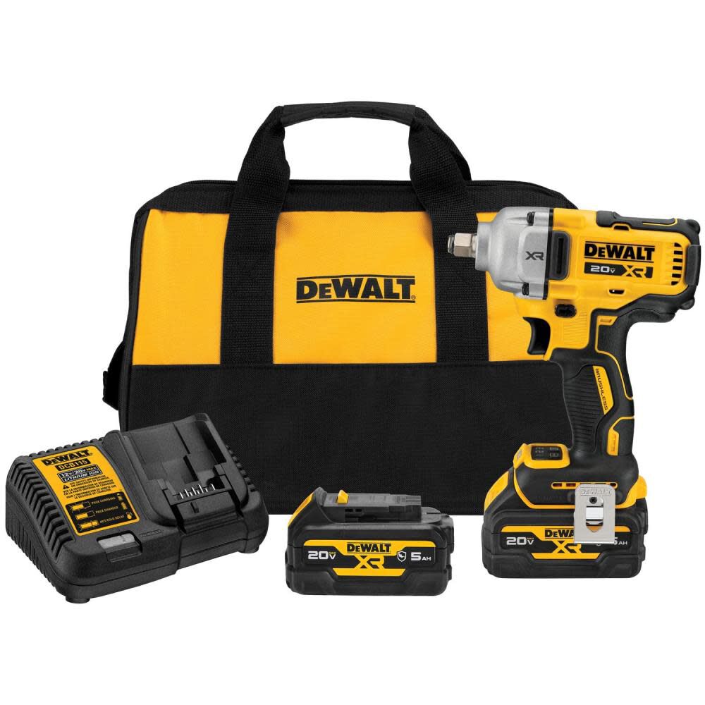 DEWALT 20V MAX XR 1/2in Mid Range Impact Wrench with Hog Ring Anvil ...