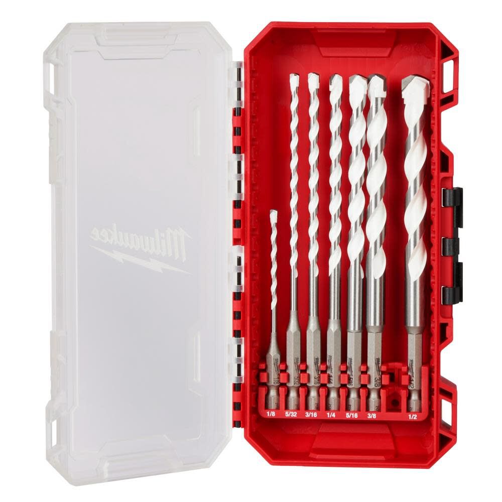 Milwaukee 7pc. SHOCKWAVE Impact Duty Carbide Multi-Material Drill Bit Kit 48-20-8899 - Acme Tools