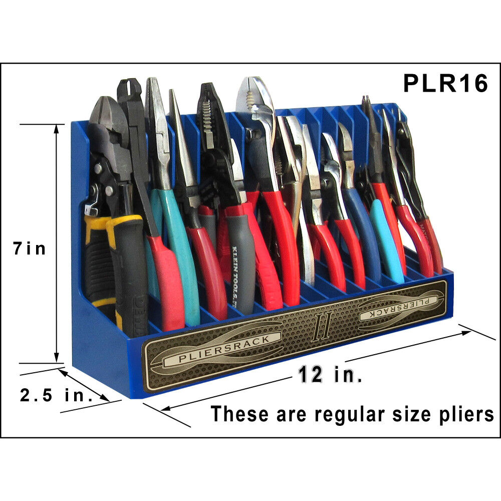Plyworx PlyPliersrack Blue ABS Plastic 16 Slot PLR16 GRAY - Acme Tools