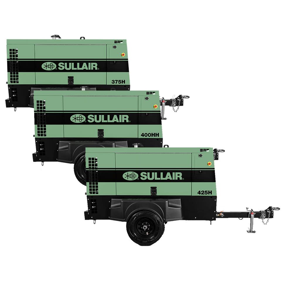 Sullair 375H Glider Towable Air Compressor with Cold Weather Package ...