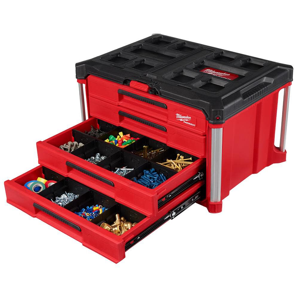 Milwaukee PACKOUT 4-Drawer Tool Box 48-22-8444 - Acme Tools