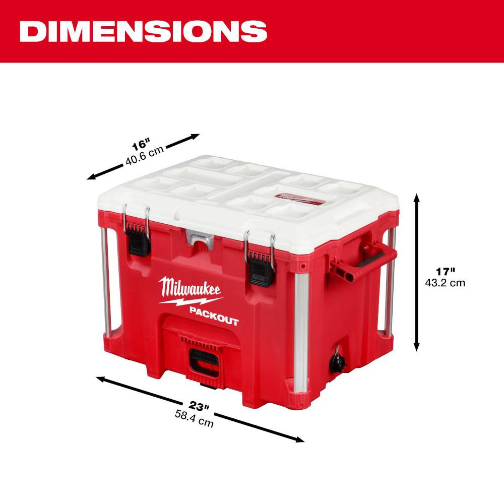 Milwaukee PACKOUT XL Cooler 40qt 48-22-8462 - Acme Tools