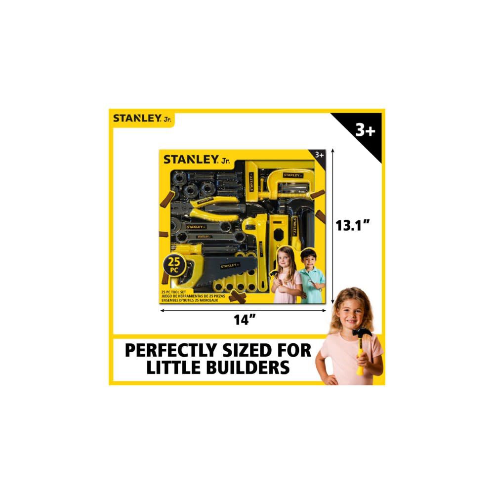 Stanley Jr Plastic Kids Pretend Role-Play Tool Set 25pc RP013-SY from ...