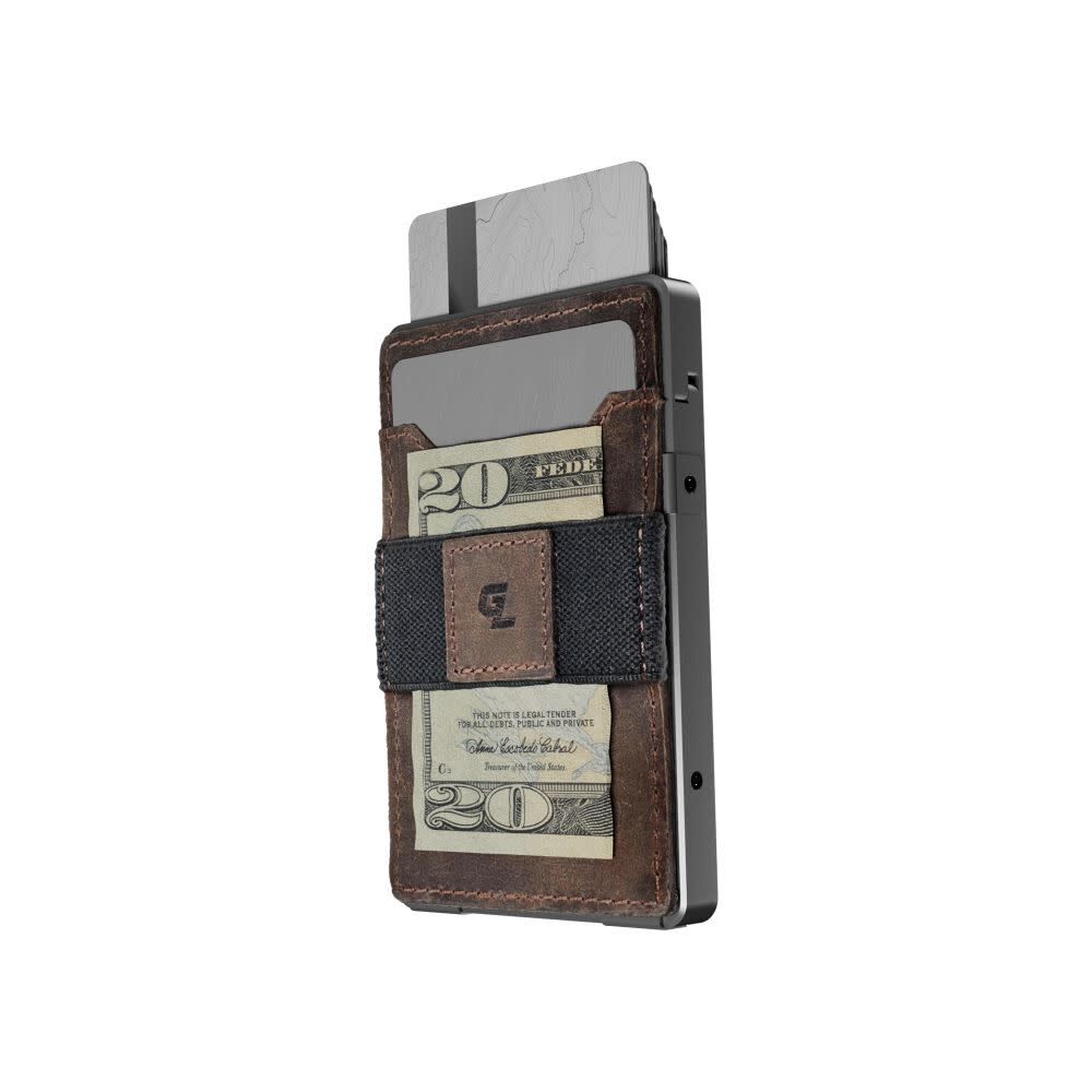 Groove Life Wallet Gun Metal Brown Leather WLT1-202 - Acme Tools