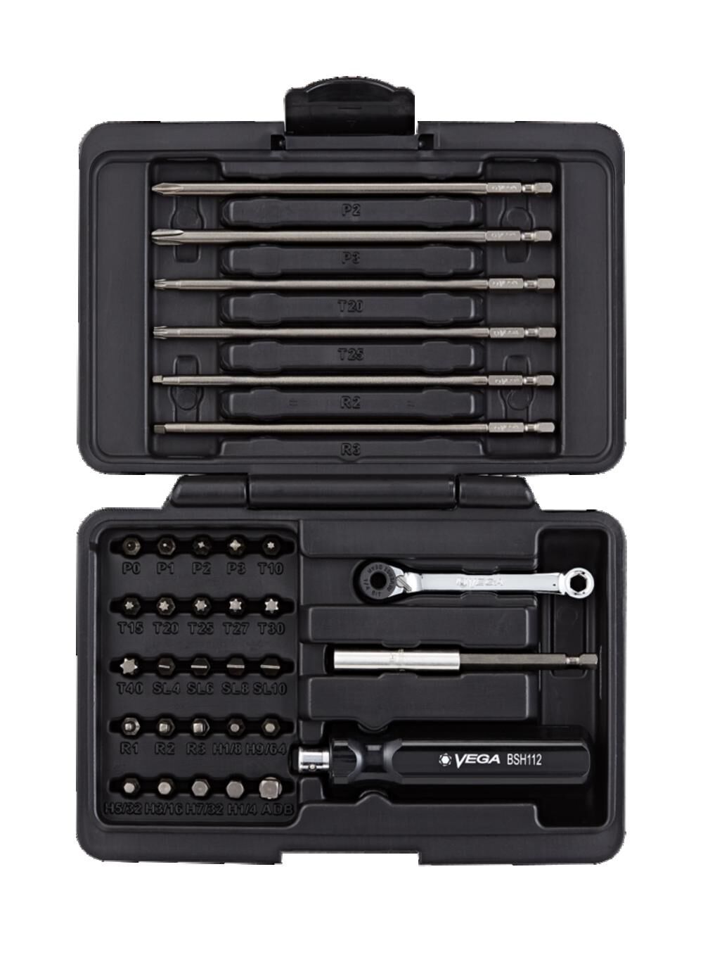 Vega Bit & Hand Driver Set with Ratchet 34pc V34-BRH - Acme Tools