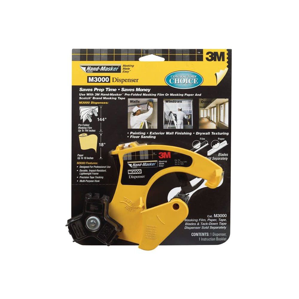 3M Hand Masker Tape Dispenser 11.13in Width Easy Grip Handle 1018316 ...