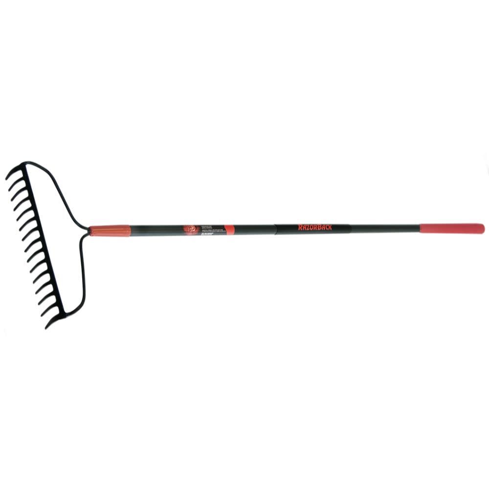 Razorback 15-Tine Forged Bow Rake with Mid-Grip and Cushion Grip ...