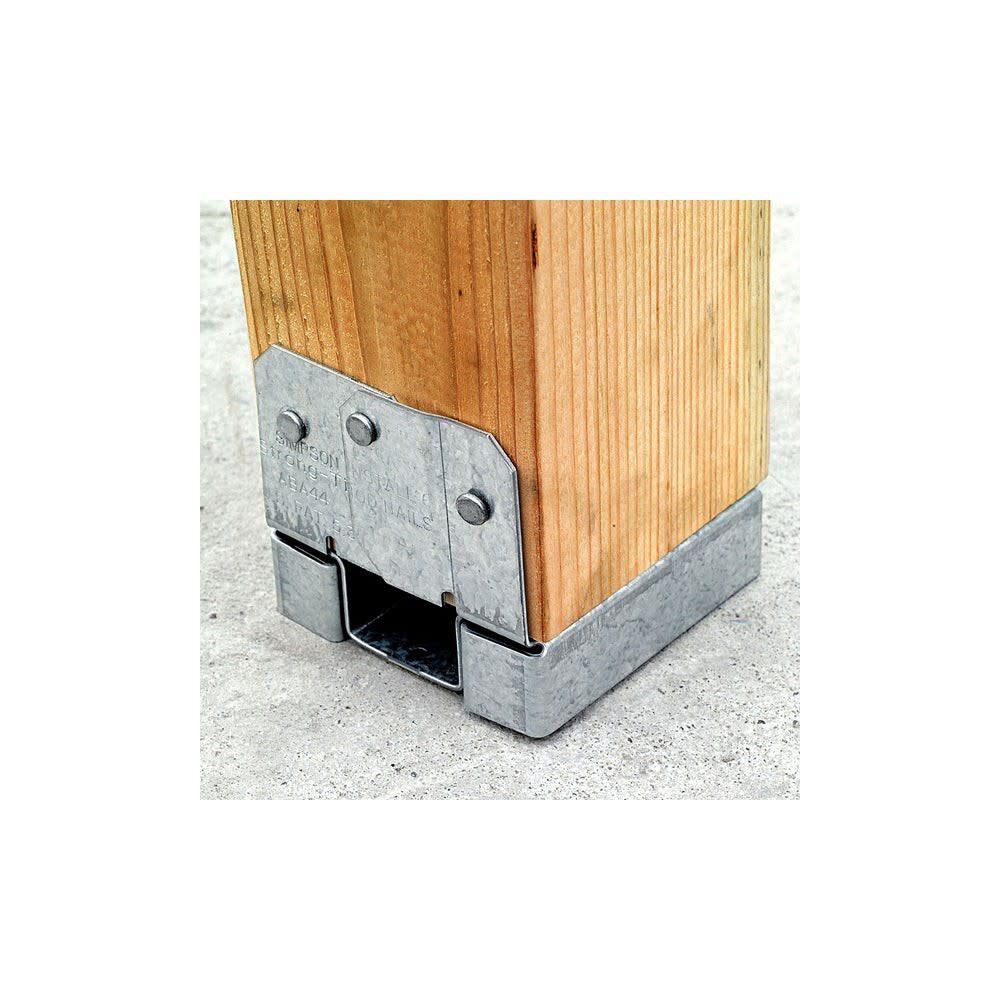 Simpson Strong-Tie 14 Gauge 4 x 6 ZMAX Coating ABA Adjustable Post Base ...