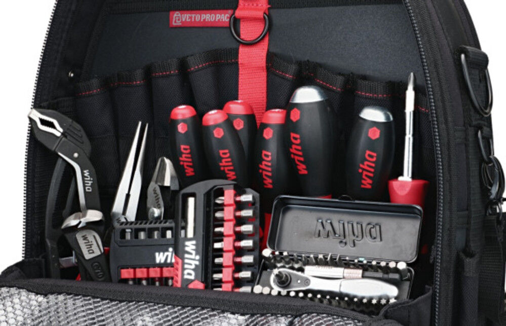 Wiha Contractor Tool Set RedStripe Tech Pac 63pc 91862 from Wiha - Acme ...