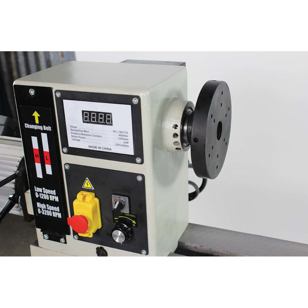 Baileigh WL-1847VS Variable Speed Wood Turning Lathe 220V 1 Phase ...