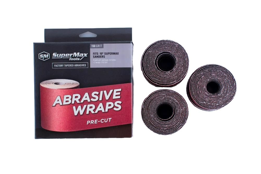 Supermax Tools 3 Pack Box 180 Grit Pre-Cut Abrasive for SuperMax 19-38 ...
