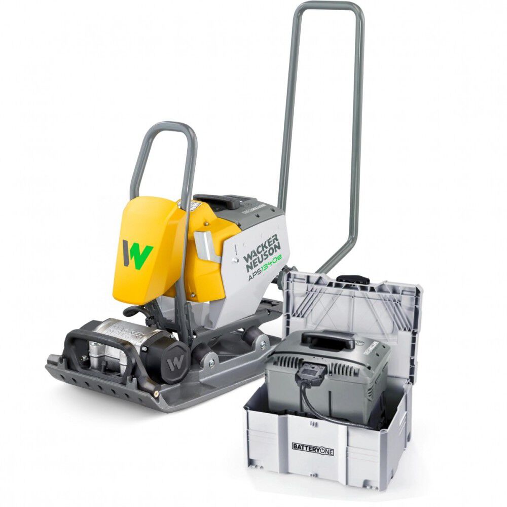 Wacker Neuson APS1340WE Battery Vibratory Plate with 2 BOB10 Batteries ...