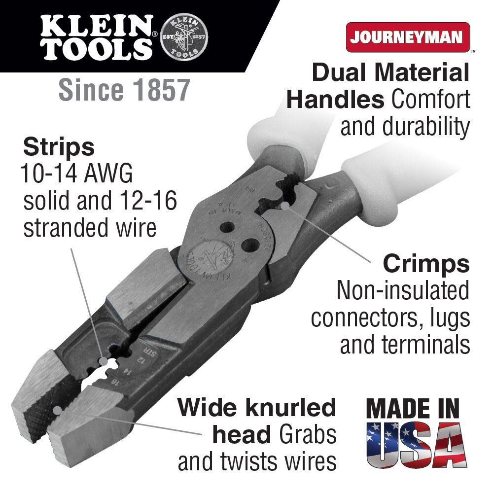 Klein Tools Hybrid Pliers with Crimper J2158CR from Klein Tools - Acme ...